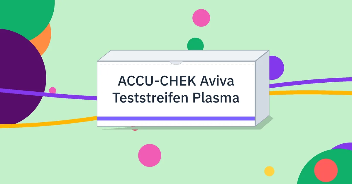Symbolbild: Packung mit der Aufschrift ACCU-CHEK Aviva Teststreifen Plasma (PZN 12479060) – Verfügbarkeit und Bezug in Apotheken in Frankfurt am Main