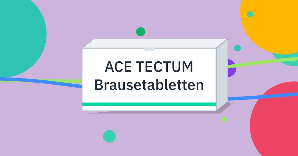 Symbolbild: Packung mit der Aufschrift ACE TECTUM Brausetabletten (PZN 06642225) – Verfügbarkeit und Bezug in Apotheken in Frankfurt am Main