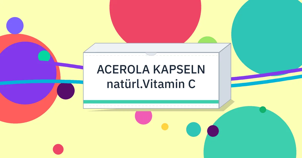 Symbolbild: Packung mit der Aufschrift ACEROLA KAPSELN natürl.Vitamin C (PZN 03994900) – Verfügbarkeit und Bezug in Apotheken in Frankfurt am Main
