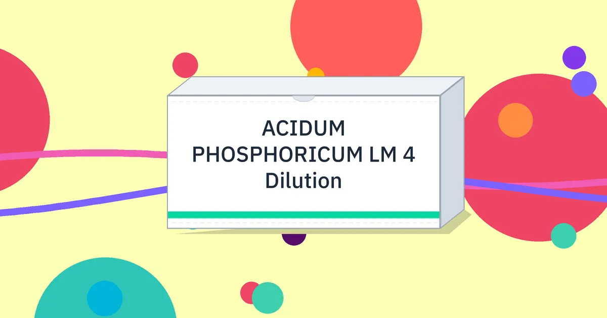 Symbolbild: Packung mit der Aufschrift ACIDUM PHOSPHORICUM LM 4 Dilution (PZN 12753070) – Verfügbarkeit und Bezug in Apotheken in Frankfurt am Main