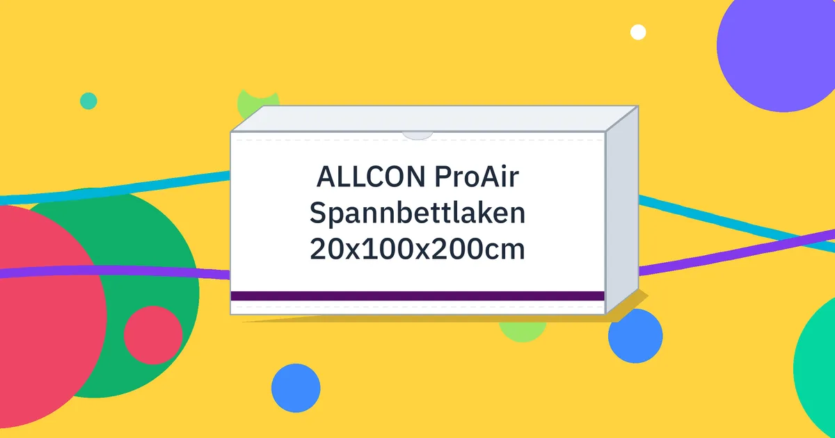 Symbolbild: Packung mit der Aufschrift ALLCON ProAir Spannbettlaken 20x100x200cm (PZN 02064889) – Verfügbarkeit und Bezug in Apotheken in Frankfurt am Main