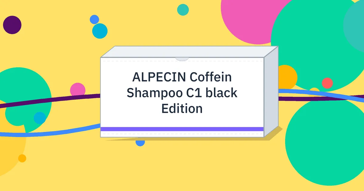Symbolbild: Packung mit der Aufschrift ALPECIN Coffein Shampoo C1 black Edition (PZN 16511642) – Verfügbarkeit und Bezug in Apotheken in Frankfurt am Main