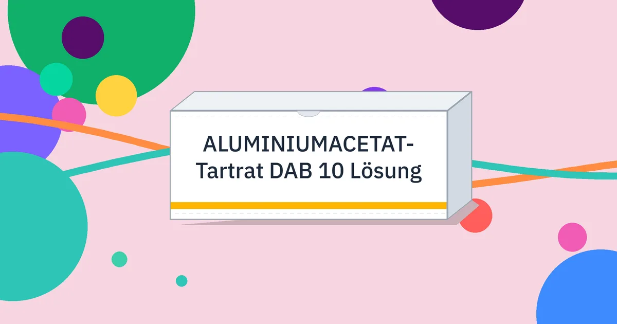 Symbolbild: Packung mit der Aufschrift ALUMINIUMACETAT-Tartrat DAB 10 Lösung (PZN 11646604) – Verfügbarkeit und Bezug in Apotheken in Frankfurt am Main