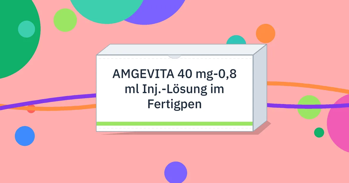 Symbolbild: Packung mit der Aufschrift AMGEVITA 40 mg-0,8 ml Inj.-Lösung im Fertigpen (PZN 14270223) – Verfügbarkeit und Bezug in Apotheken in Frankfurt am Main