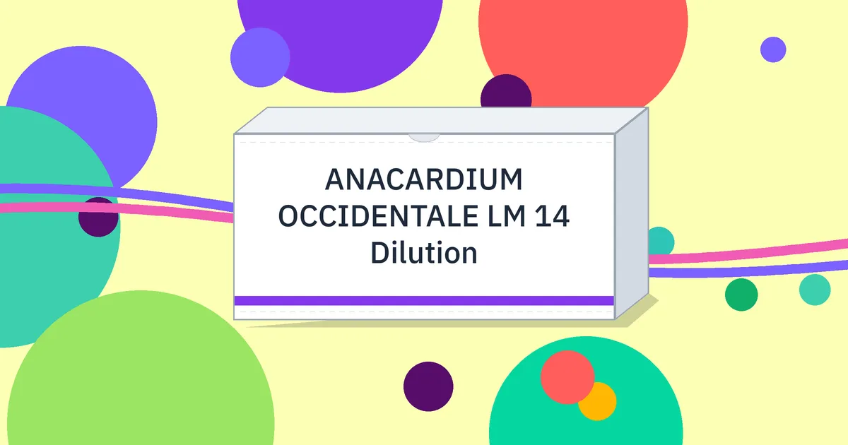 Symbolbild: Packung mit der Aufschrift ANACARDIUM OCCIDENTALE LM 14 Dilution (PZN 13327441) – Verfügbarkeit und Bezug in Apotheken in Frankfurt am Main