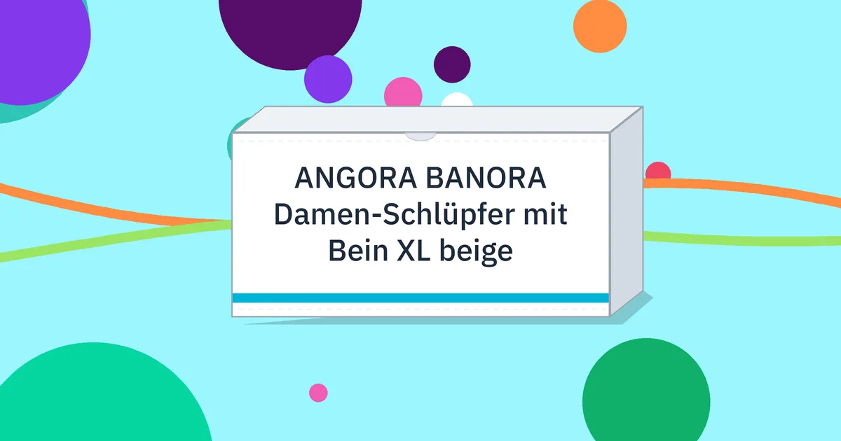 Symbolbild: Packung mit der Aufschrift ANGORA BANORA Damen-Schlüpfer mit Bein XL beige (PZN 01540589) – Verfügbarkeit und Bezug in Apotheken in Frankfurt am Main