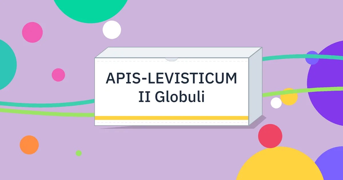 Symbolbild: Packung mit der Aufschrift APIS-LEVISTICUM II Globuli (PZN 00271733) – Verfügbarkeit und Bezug in Apotheken in Frankfurt am Main