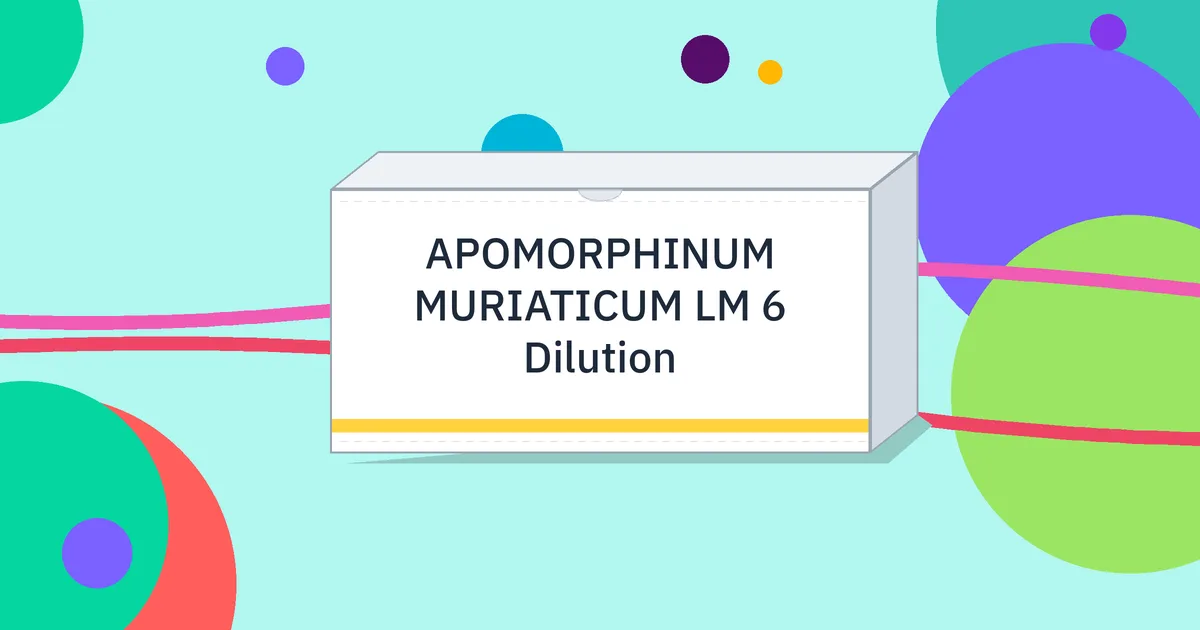 Symbolbild: Packung mit der Aufschrift APOMORPHINUM MURIATICUM LM 6 Dilution (PZN 13380978) – Verfügbarkeit und Bezug in Apotheken in Frankfurt am Main