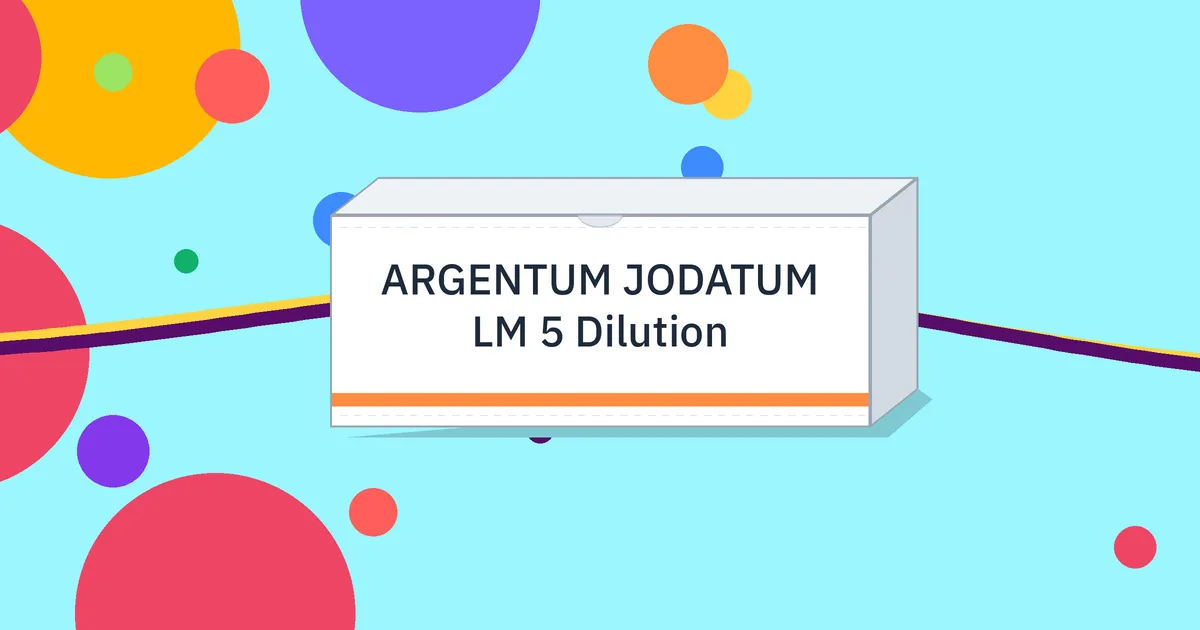 Symbolbild: Packung mit der Aufschrift ARGENTUM JODATUM LM 5 Dilution (PZN 12767273) – Verfügbarkeit und Bezug in Apotheken in Frankfurt am Main