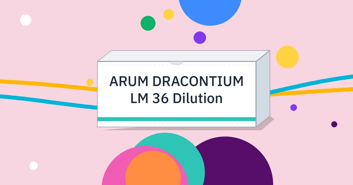 Symbolbild: Packung mit der Aufschrift ARUM DRACONTIUM LM 36 Dilution (PZN 13395632) – Verfügbarkeit und Bezug in Apotheken in Frankfurt am Main