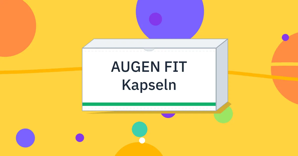 Symbolbild: Packung mit der Aufschrift AUGEN FIT Kapseln (PZN 11179829) – Verfügbarkeit und Bezug in Apotheken in Frankfurt am Main