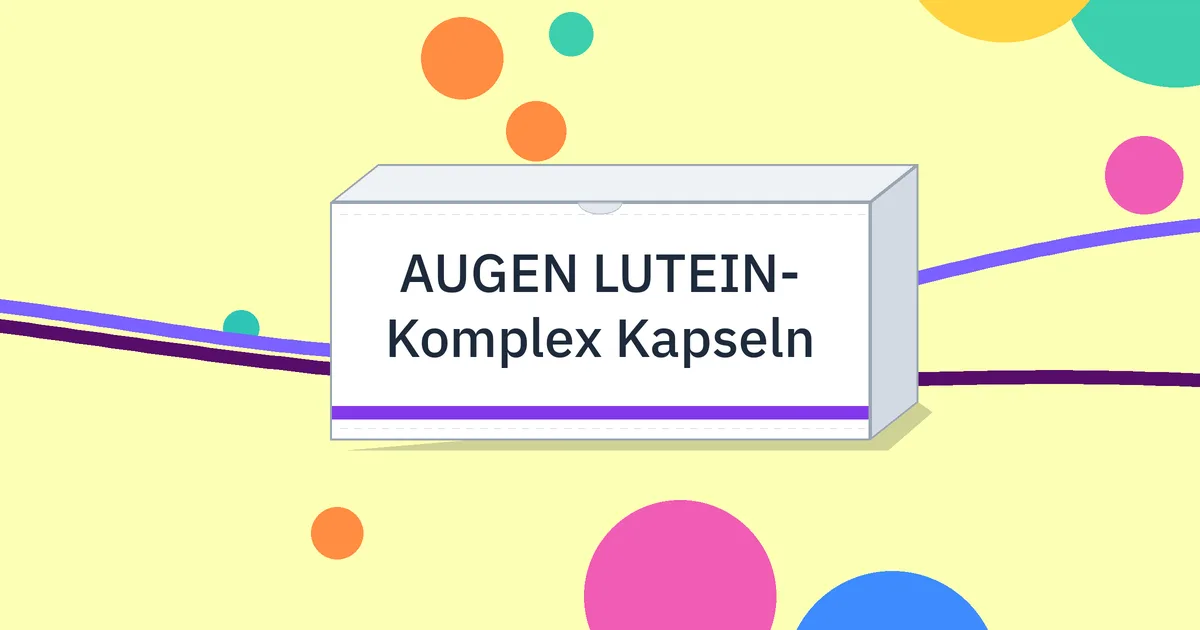 Symbolbild: Packung mit der Aufschrift AUGEN LUTEIN-Komplex Kapseln (PZN 12511869) – Verfügbarkeit und Bezug in Apotheken in Frankfurt am Main