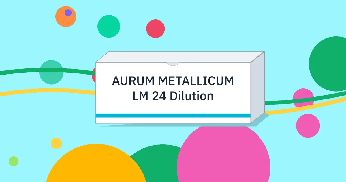 Symbolbild: Packung mit der Aufschrift AURUM METALLICUM LM 24 Dilution (PZN 12785213) – Verfügbarkeit und Bezug in Apotheken in Frankfurt am Main