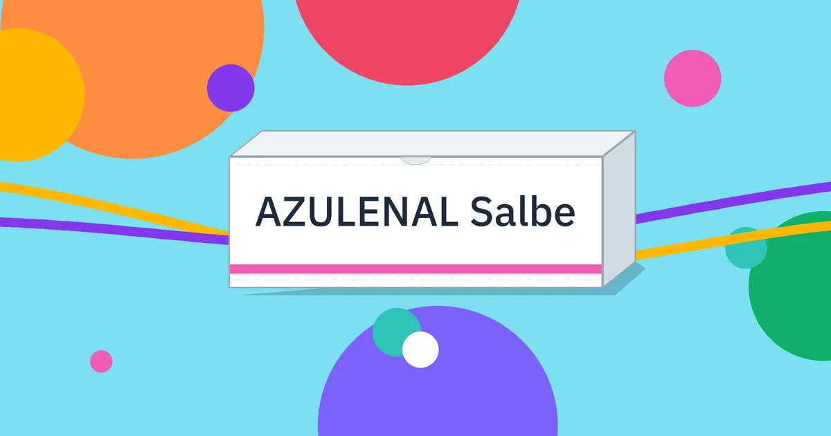 Symbolbild: Packung mit der Aufschrift AZULENAL Salbe (PZN 16196548) – Verfügbarkeit und Bezug in Apotheken in Frankfurt am Main