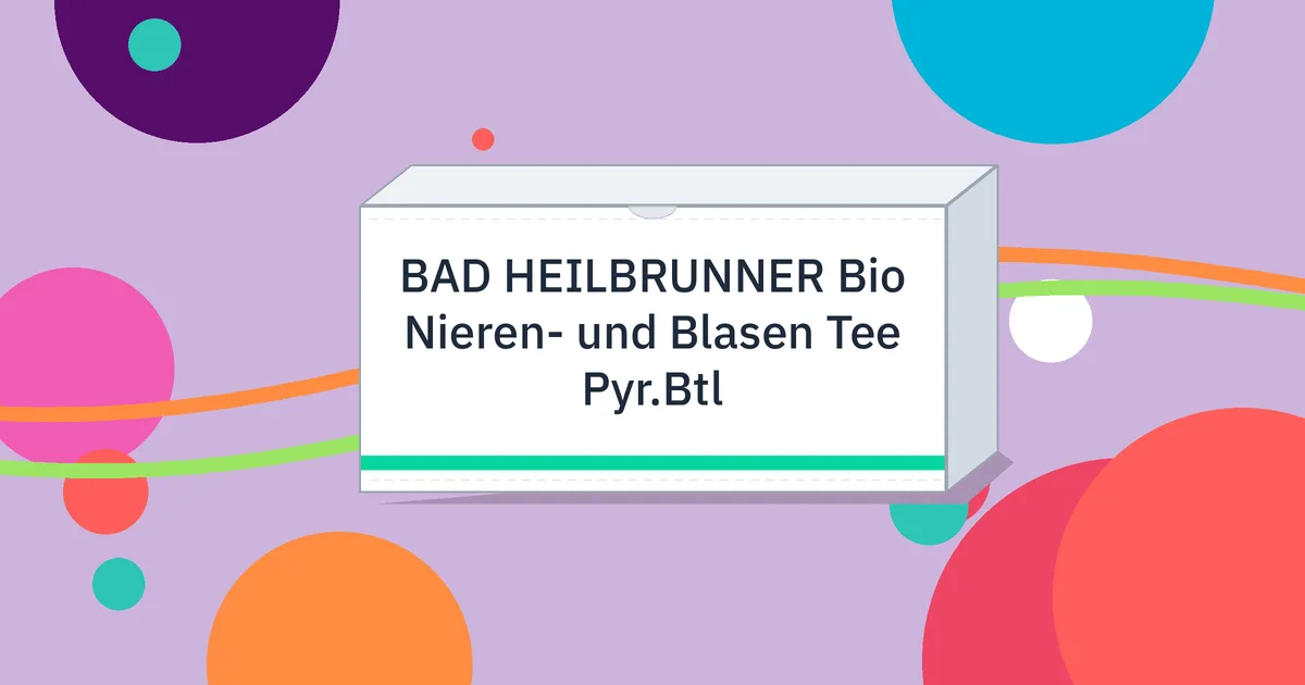 Symbolbild: Packung mit der Aufschrift BAD HEILBRUNNER Bio Nieren- und Blasen Tee Pyr.Btl (PZN 17298475) – Verfügbarkeit und Bezug in Apotheken in Frankfurt am Main