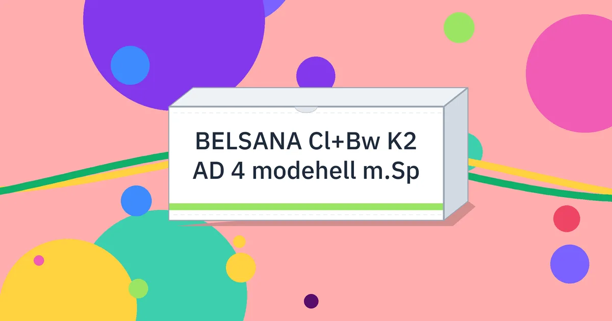 Symbolbild: Packung mit der Aufschrift BELSANA Cl+Bw K2 AD 4 modehell m.Sp (PZN 12241447) – Verfügbarkeit und Bezug in Apotheken in Frankfurt am Main