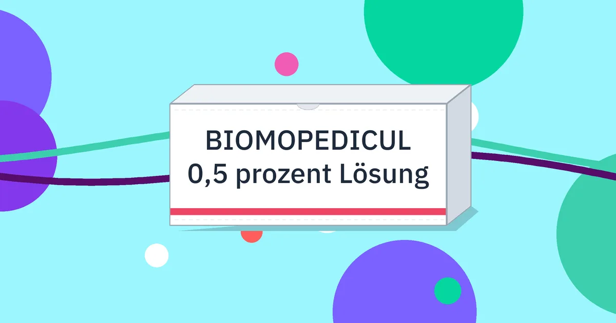 Symbolbild: Packung mit der Aufschrift BIOMOPEDICUL 0,5 prozent Lösung (PZN 11006767) – Verfügbarkeit und Bezug in Apotheken in Frankfurt am Main