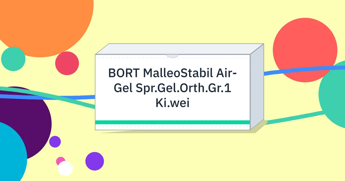 Symbolbild: Packung mit der Aufschrift BORT MalleoStabil Air-Gel Spr.Gel.Orth.Gr.1 Ki.wei (PZN 09738859) – Verfügbarkeit und Bezug in Apotheken in Frankfurt am Main