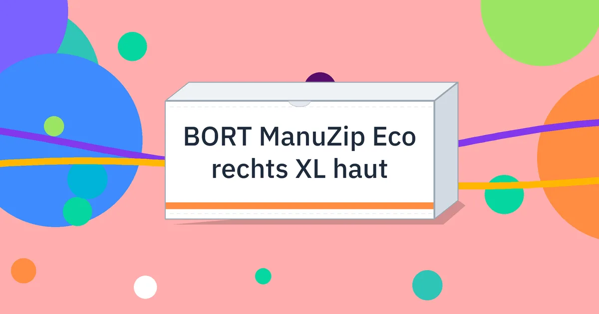 Symbolbild: Packung mit der Aufschrift BORT ManuZip Eco rechts XL haut (PZN 05563417) – Verfügbarkeit und Bezug in Apotheken in Frankfurt am Main