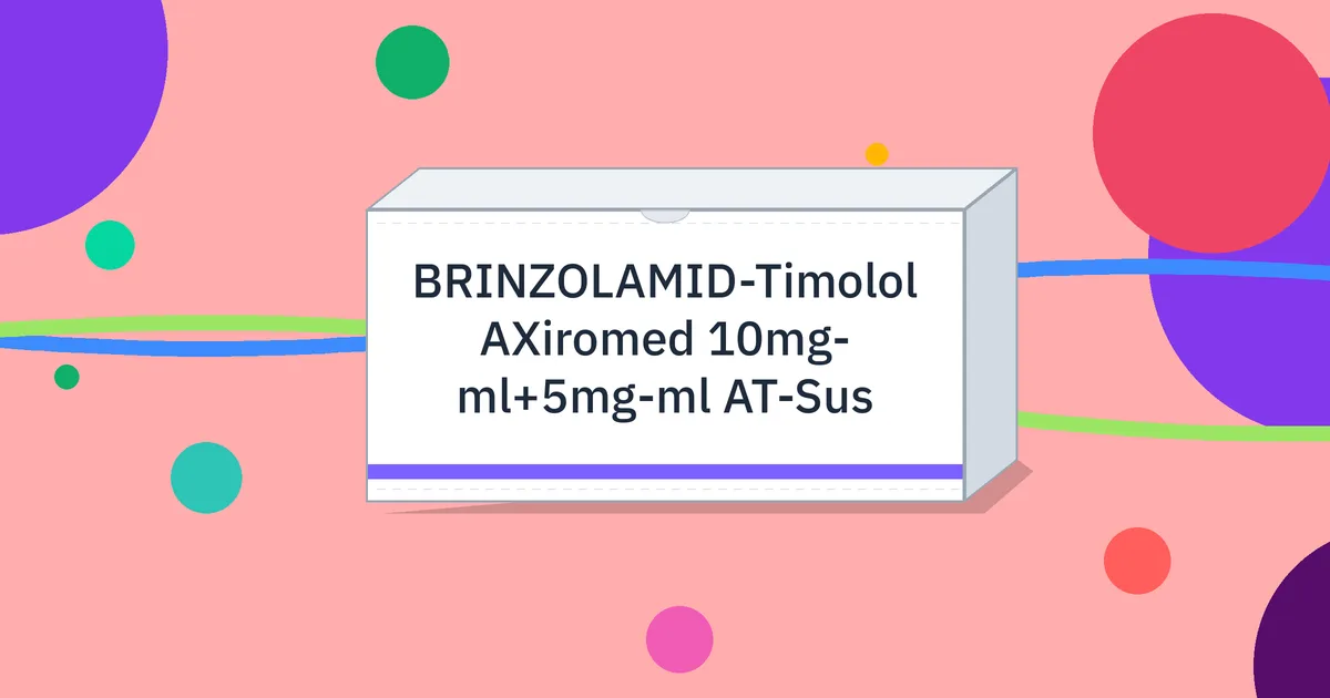 Symbolbild: Packung mit der Aufschrift BRINZOLAMID-Timolol AXiromed 10mg-ml+5mg-ml AT-Sus (PZN 19270021) – Verfügbarkeit und Bezug in Apotheken in Frankfurt am Main