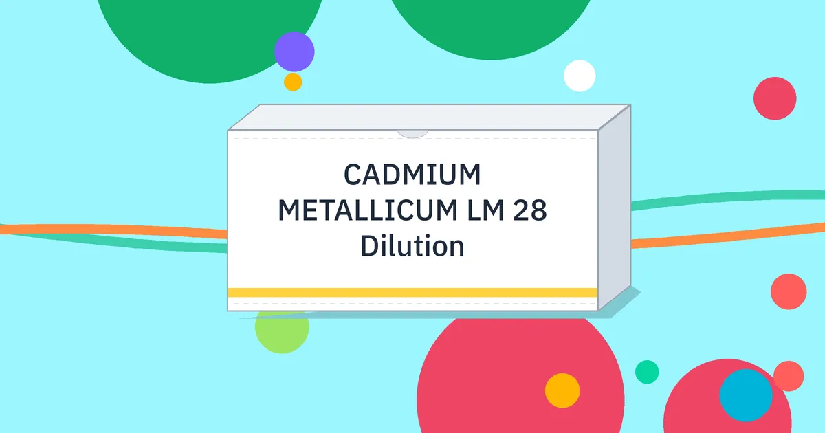 Symbolbild: Packung mit der Aufschrift CADMIUM METALLICUM LM 28 Dilution (PZN 13400563) – Verfügbarkeit und Bezug in Apotheken in Frankfurt am Main