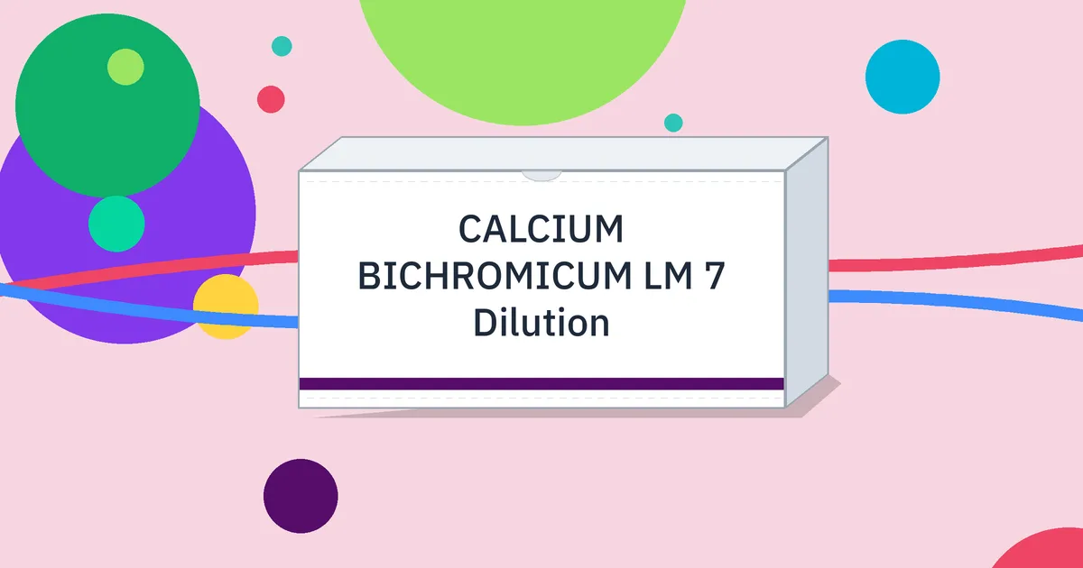 Symbolbild: Packung mit der Aufschrift CALCIUM BICHROMICUM LM 7 Dilution (PZN 13407246) – Verfügbarkeit und Bezug in Apotheken in Frankfurt am Main