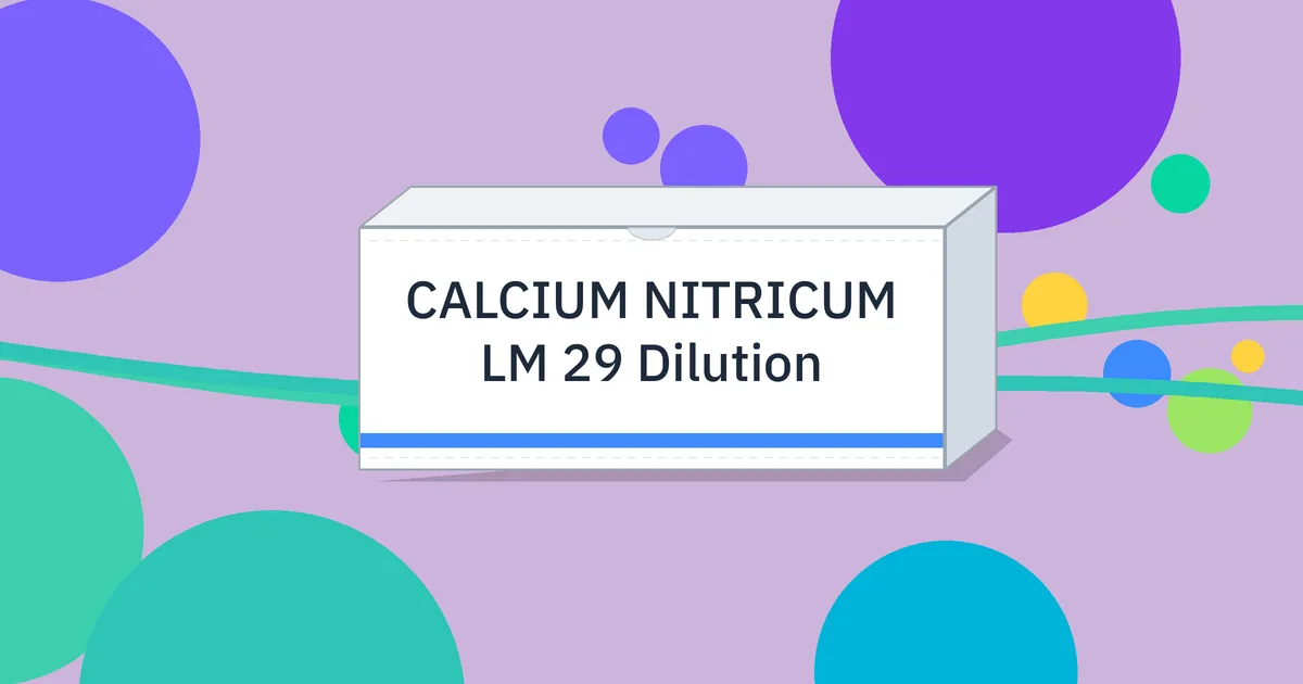 Symbolbild: Packung mit der Aufschrift CALCIUM NITRICUM LM 29 Dilution (PZN 13409966) – Verfügbarkeit und Bezug in Apotheken in Frankfurt am Main