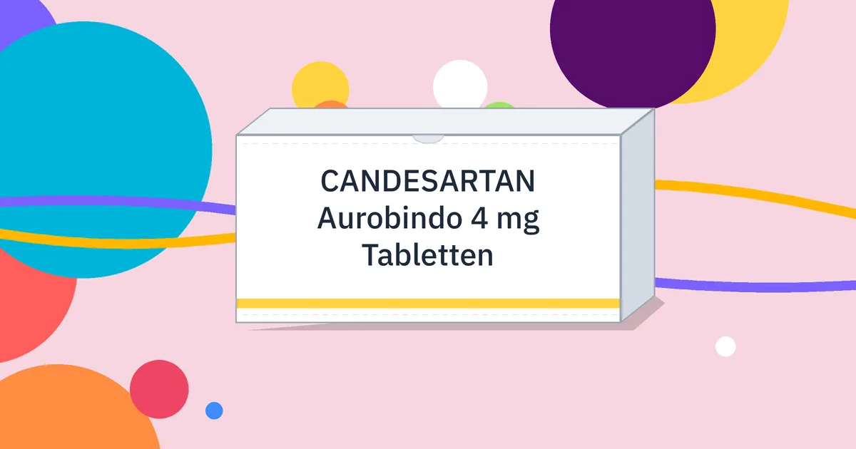 Symbolbild: Packung mit der Aufschrift CANDESARTAN Aurobindo 4 mg Tabletten (PZN 10142072) – Verfügbarkeit und Bezug in Apotheken in Frankfurt am Main