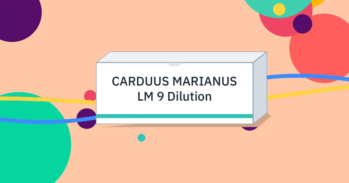 Symbolbild: Packung mit der Aufschrift CARDUUS MARIANUS LM 9 Dilution (PZN 12810715) – Verfügbarkeit und Bezug in Apotheken in Frankfurt am Main