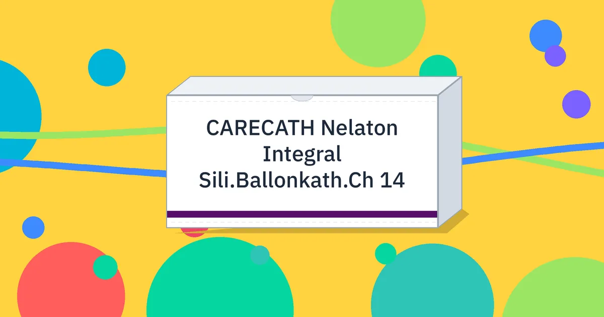 Symbolbild: Packung mit der Aufschrift CARECATH Nelaton Integral Sili.Ballonkath.Ch 14 (PZN 10198049) – Verfügbarkeit und Bezug in Apotheken in Frankfurt am Main