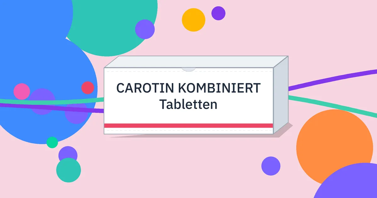 Symbolbild: Packung mit der Aufschrift CAROTIN KOMBINIERT Tabletten (PZN 17828909) – Verfügbarkeit und Bezug in Apotheken in Frankfurt am Main