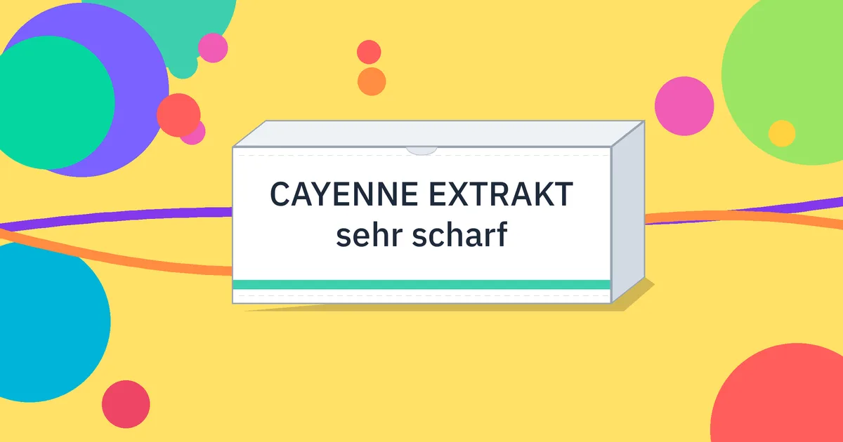 Symbolbild: Packung mit der Aufschrift CAYENNE EXTRAKT sehr scharf (PZN 00321537) – Verfügbarkeit und Bezug in Apotheken in Frankfurt am Main