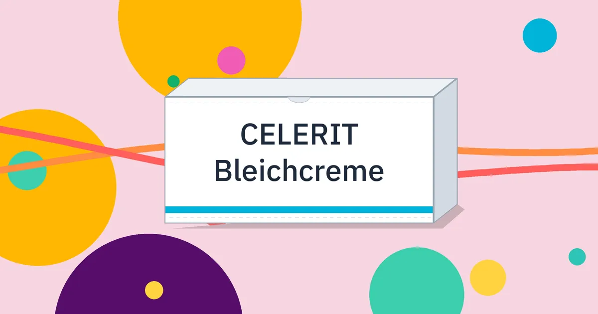 Symbolbild: Packung mit der Aufschrift CELERIT Bleichcreme (PZN 02288956) – Verfügbarkeit und Bezug in Apotheken in Frankfurt am Main