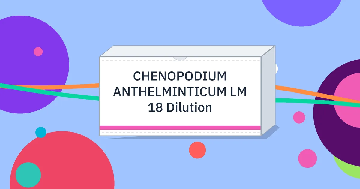 Symbolbild: Packung mit der Aufschrift CHENOPODIUM ANTHELMINTICUM LM 18 Dilution (PZN 13440870) – Verfügbarkeit und Bezug in Apotheken in Frankfurt am Main