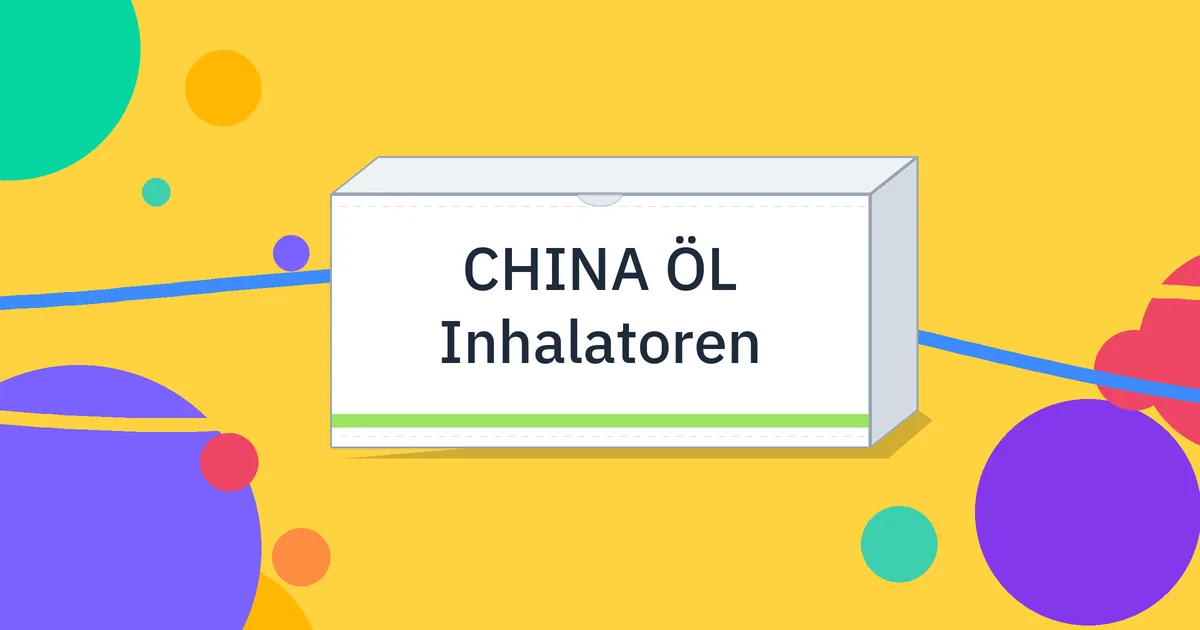 Symbolbild: Packung mit der Aufschrift CHINA ÖL Inhalatoren (PZN 08763022) – Verfügbarkeit und Bezug in Apotheken in Frankfurt am Main