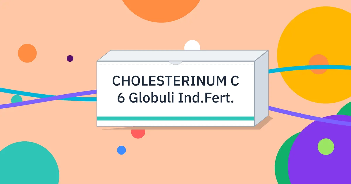 Symbolbild: Packung mit der Aufschrift CHOLESTERINUM C 6 Globuli Ind.Fert. (PZN 17647817) – Verfügbarkeit und Bezug in Apotheken in Frankfurt am Main