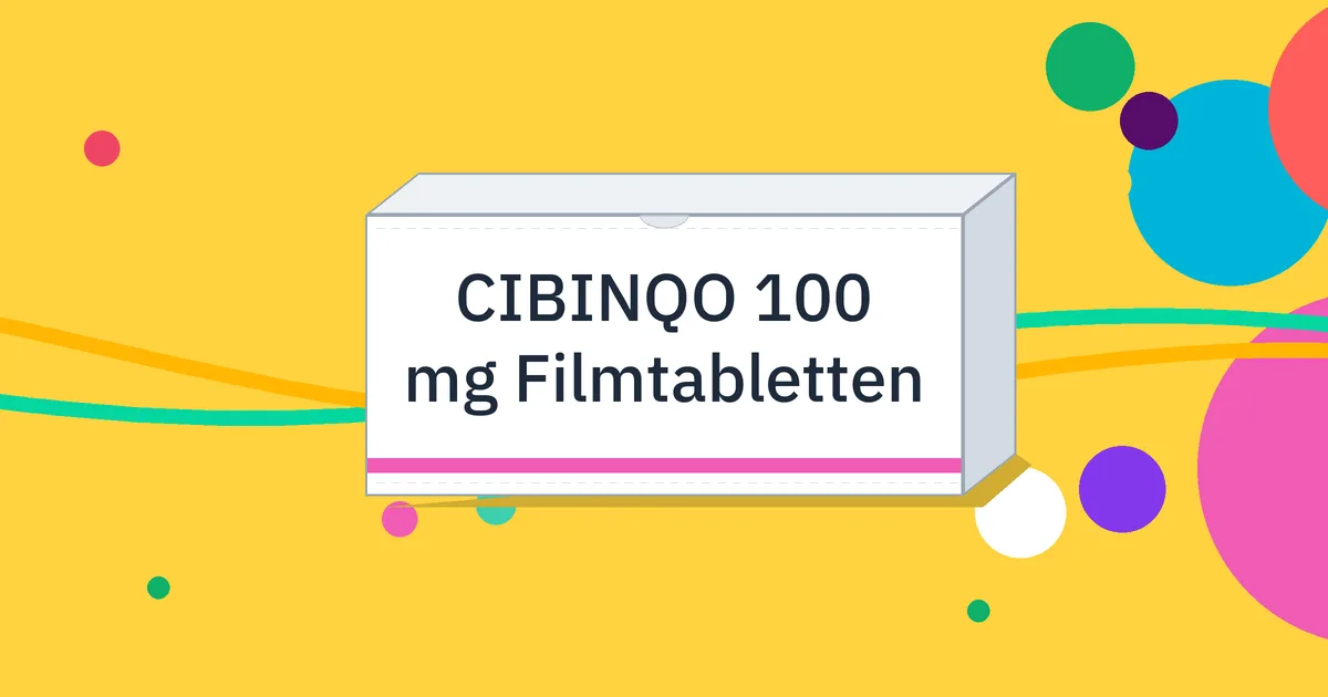 Symbolbild: Packung mit der Aufschrift CIBINQO 100 mg Filmtabletten (PZN 19627546) – Verfügbarkeit und Bezug in Apotheken in Frankfurt am Main