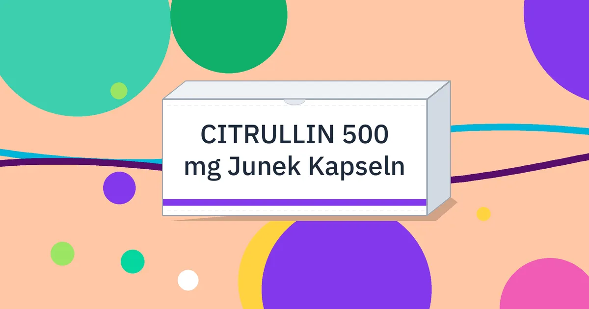 Symbolbild: Packung mit der Aufschrift CITRULLIN 500 mg Junek Kapseln (PZN 07073261) – Verfügbarkeit und Bezug in Apotheken in Frankfurt am Main
