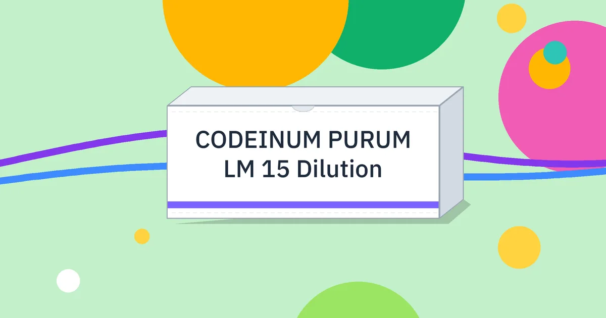 Symbolbild: Packung mit der Aufschrift CODEINUM PURUM LM 15 Dilution (PZN 12830451) – Verfügbarkeit und Bezug in Apotheken in Frankfurt am Main