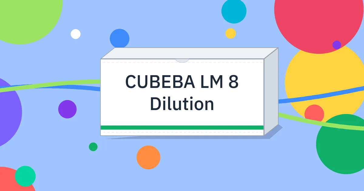 Symbolbild: Packung mit der Aufschrift CUBEBA LM 8 Dilution (PZN 13456724) – Verfügbarkeit und Bezug in Apotheken in Frankfurt am Main