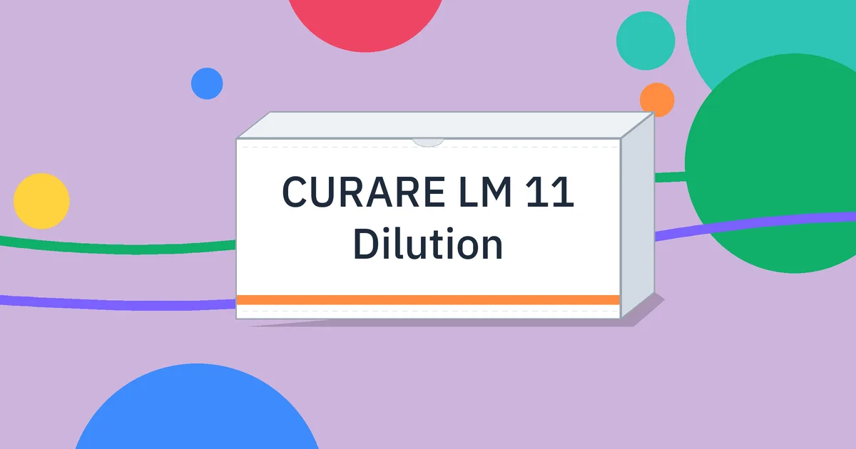 Symbolbild: Packung mit der Aufschrift CURARE LM 11 Dilution (PZN 12839512) – Verfügbarkeit und Bezug in Apotheken in Frankfurt am Main