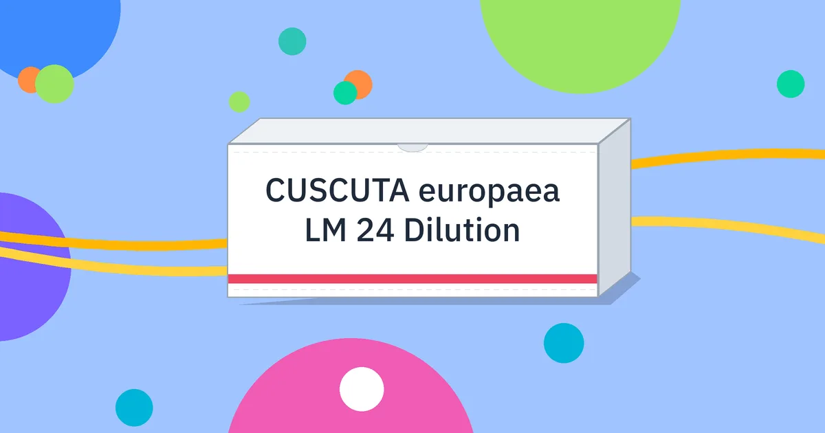 Symbolbild: Packung mit der Aufschrift CUSCUTA europaea LM 24 Dilution (PZN 13459266) – Verfügbarkeit und Bezug in Apotheken in Frankfurt am Main