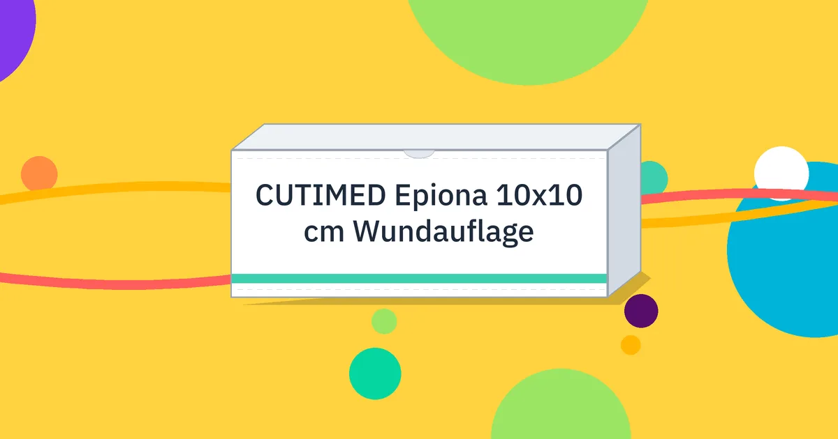 Symbolbild: Packung mit der Aufschrift CUTIMED Epiona 10x10 cm Wundauflage (PZN 16828089) – Verfügbarkeit und Bezug in Apotheken in Frankfurt am Main