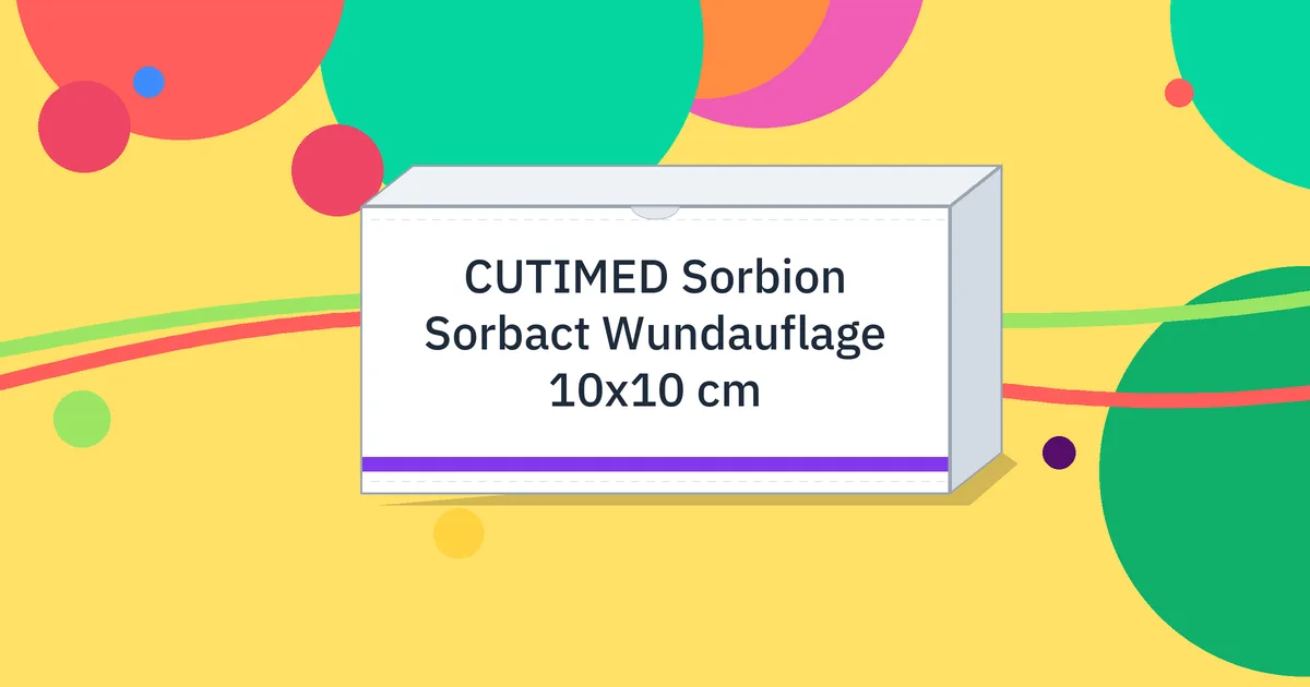 Symbolbild: Packung mit der Aufschrift CUTIMED Sorbion Sorbact Wundauflage 10x10 cm (PZN 18009711) – Verfügbarkeit und Bezug in Apotheken in Frankfurt am Main