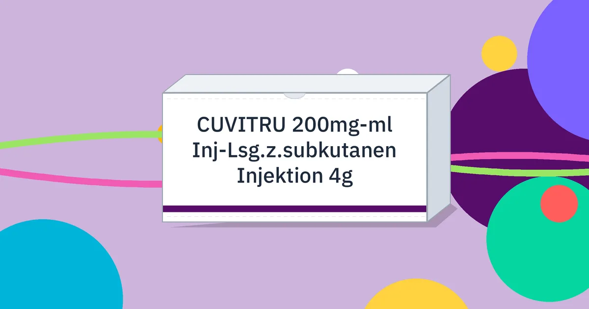 Symbolbild: Packung mit der Aufschrift CUVITRU 200mg-ml Inj-Lsg.z.subkutanen Injektion 4g (PZN 16023523) – Verfügbarkeit und Bezug in Apotheken in Frankfurt am Main