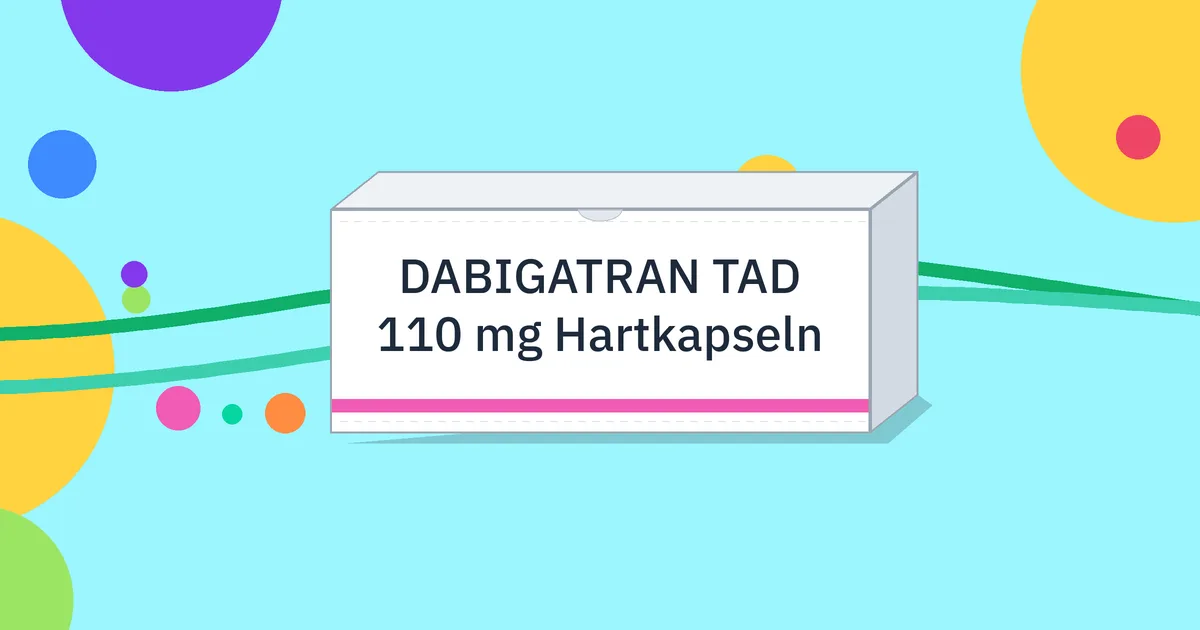 Symbolbild: Packung mit der Aufschrift DABIGATRAN TAD 110 mg Hartkapseln (PZN 19139338) – Verfügbarkeit und Bezug in Apotheken in Frankfurt am Main