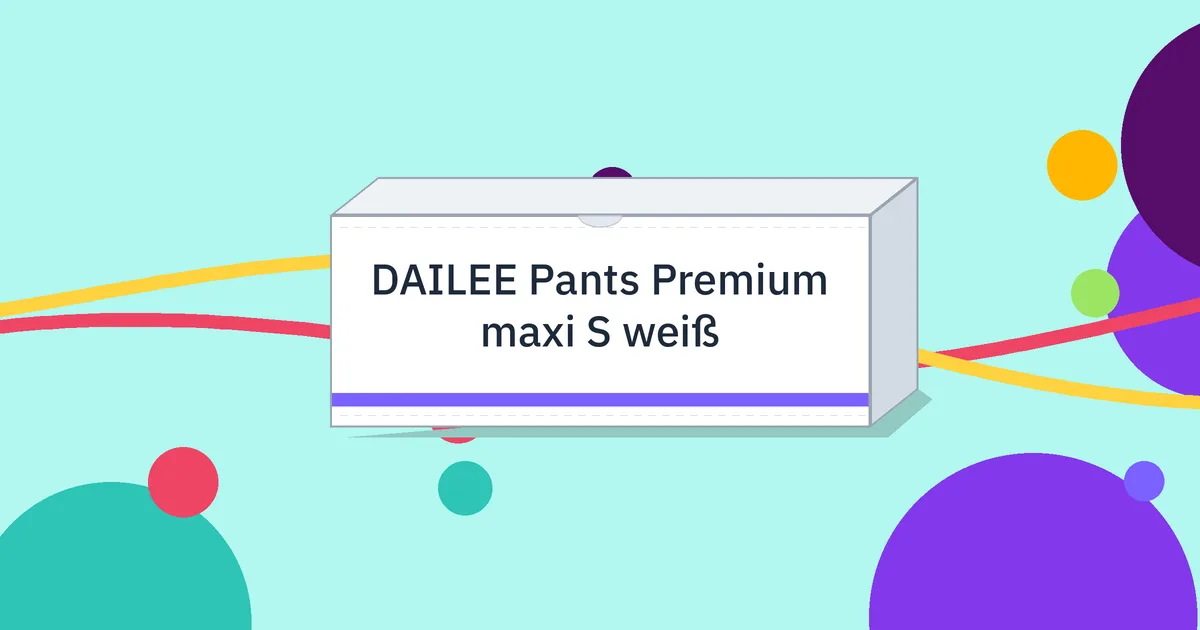 Symbolbild: Packung mit der Aufschrift DAILEE Pants Premium maxi S weiß (PZN 19374341) – Verfügbarkeit und Bezug in Apotheken in Frankfurt am Main