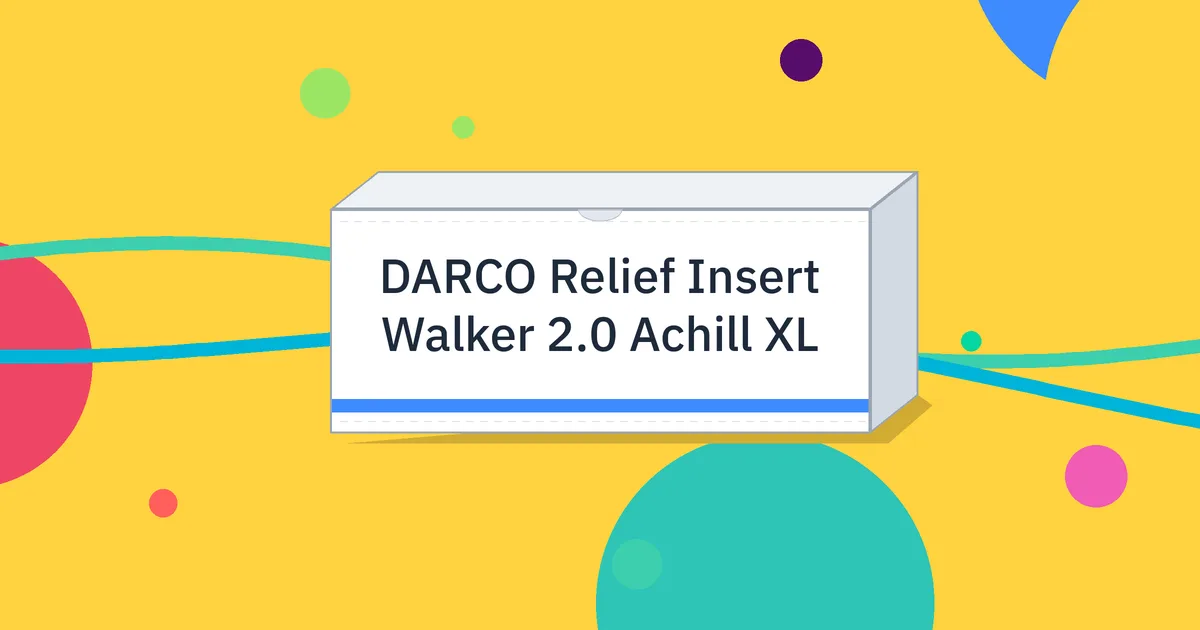 Symbolbild: Packung mit der Aufschrift DARCO Relief Insert Walker 2.0 Achill XL (PZN 18323011) – Verfügbarkeit und Bezug in Apotheken in Frankfurt am Main