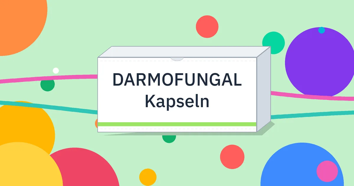 Symbolbild: Packung mit der Aufschrift DARMOFUNGAL Kapseln (PZN 13576138) – Verfügbarkeit und Bezug in Apotheken in Frankfurt am Main