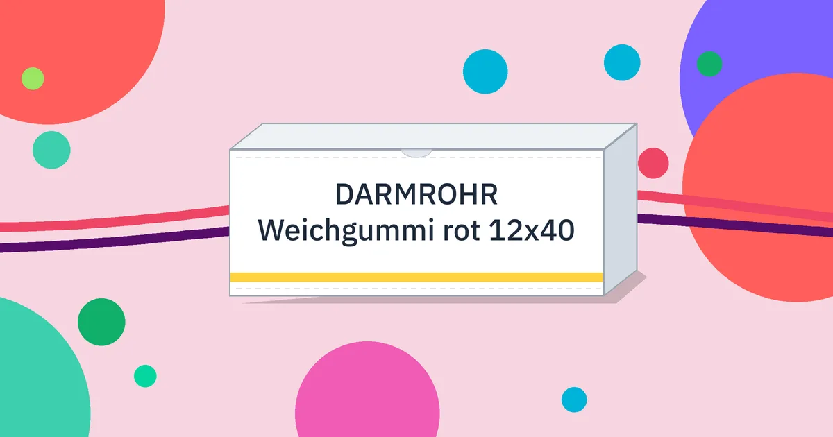 Symbolbild: Packung mit der Aufschrift DARMROHR Weichgummi rot 12x40 (PZN 01726182) – Verfügbarkeit und Bezug in Apotheken in Frankfurt am Main